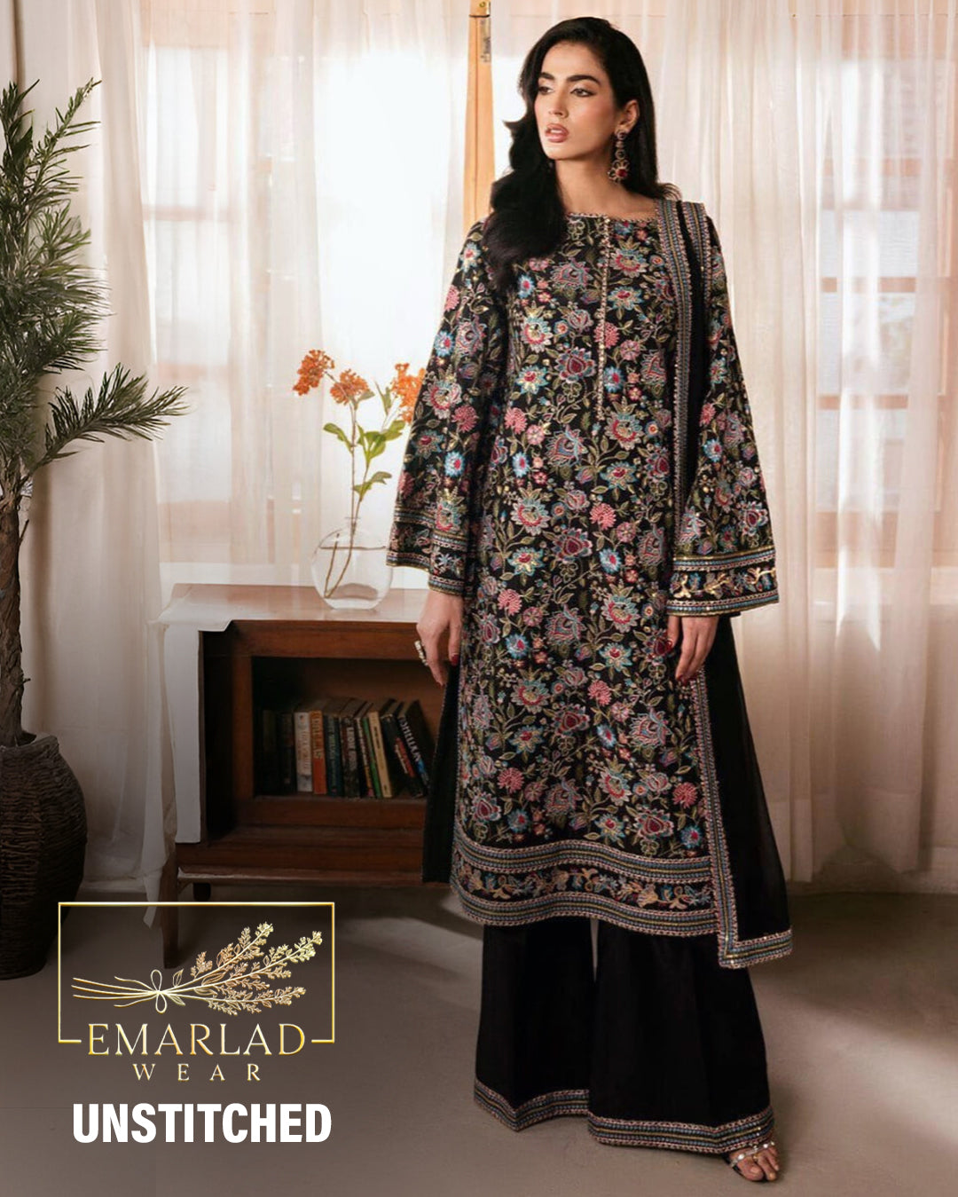 Sheenora | Raw Silk - Formal Collection - Black – Emarlad Wear